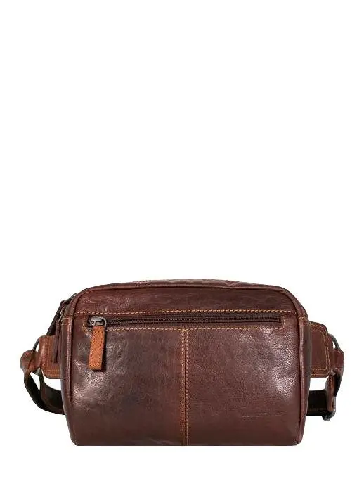 JACK GEORGES Voyager Large Travel Belt Bag - Brown