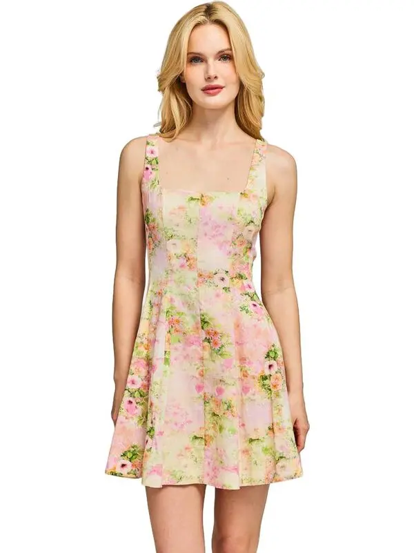 Generation Love Courtney Floral Mini Dress - Rose Cloud