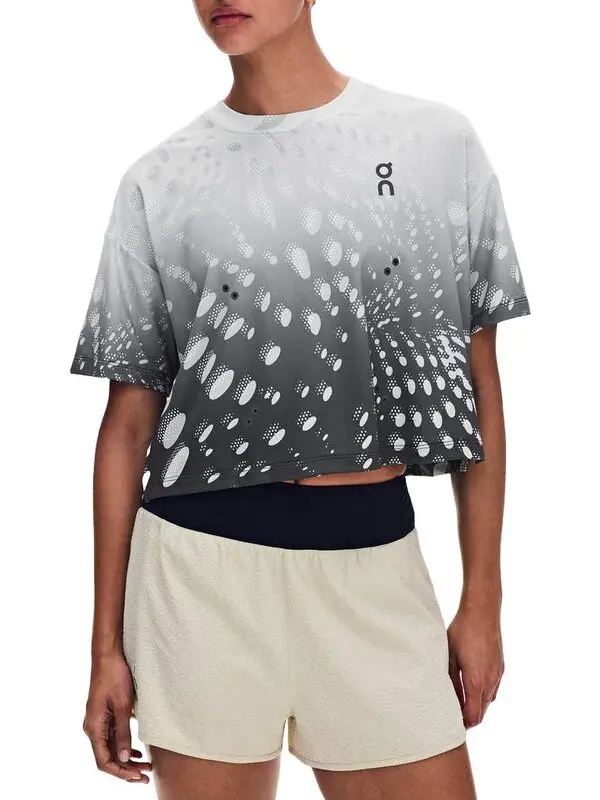 On Performance Volt-t Graphic Cropped T-shirt - Espresso