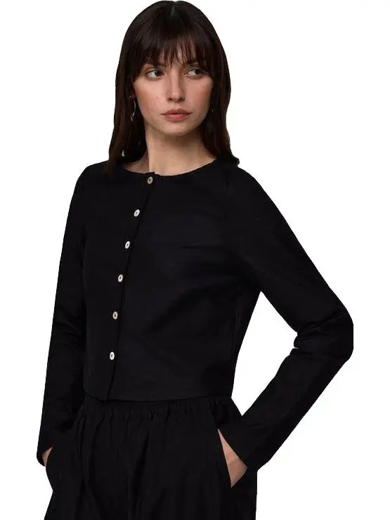 JUANA Aella Long Sleeve Top - Black