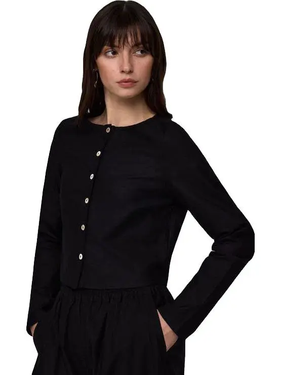 JUANA Aella Long Sleeve Top - Black