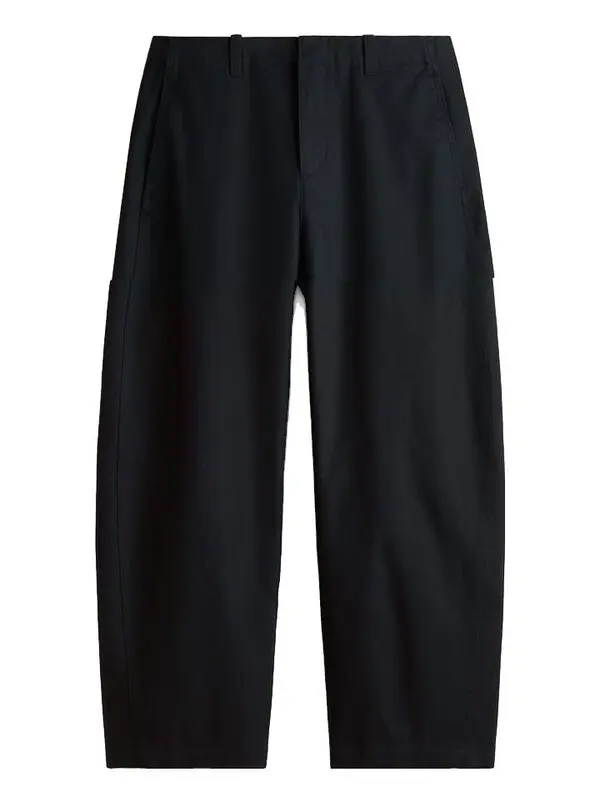 H&M Loose-fit Barrel-leg Chinos - Black