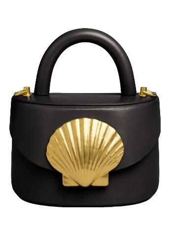 FLORE K. Viera Scallop Shell Handbag - Black
