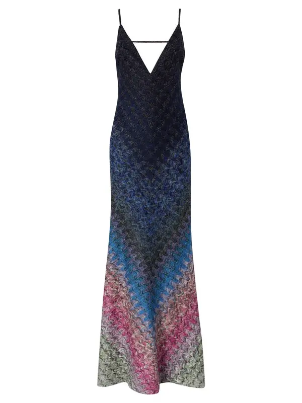 Missoni Dégradé Viscose Lamé Long Dress - Multicoloured