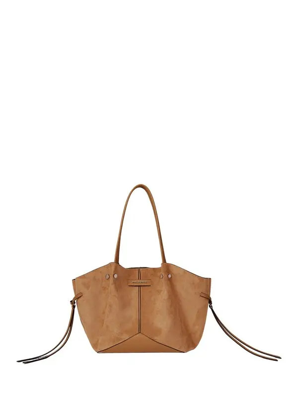 Karl Lagerfeld K/pierced Medium Faux-suede Tote Bag - Dark Tan