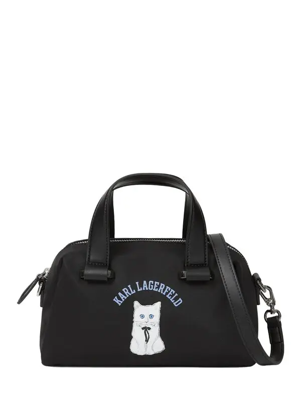 Karl Lagerfeld Ikon Choupette Small Satchel Bag - Black