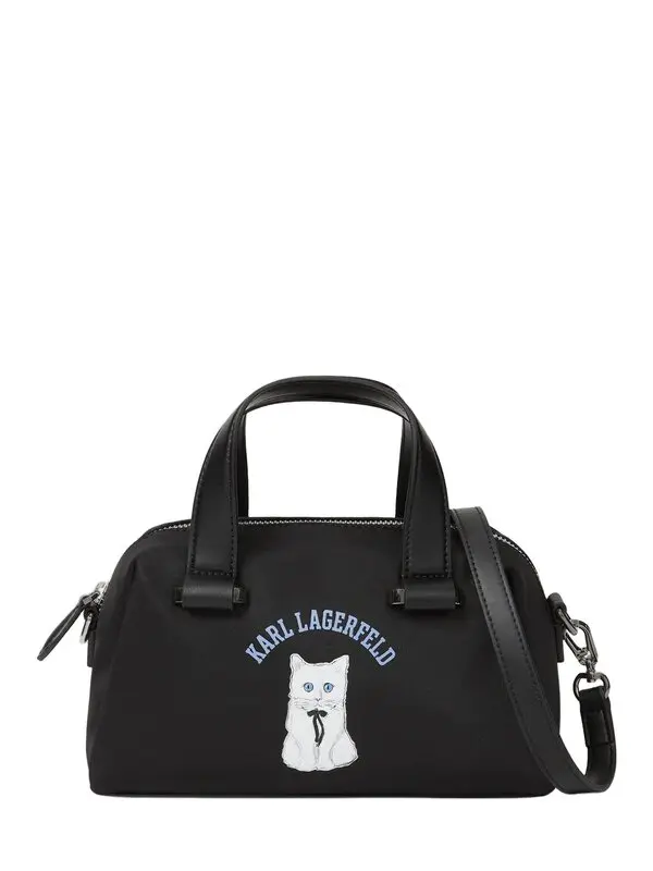 Karl Lagerfeld Ikon Choupette Small Satchel Bag - Black