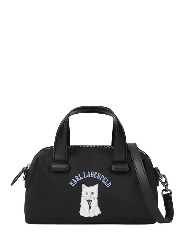 Karl Lagerfeld Ikon Choupette Small Satchel Bag - Black