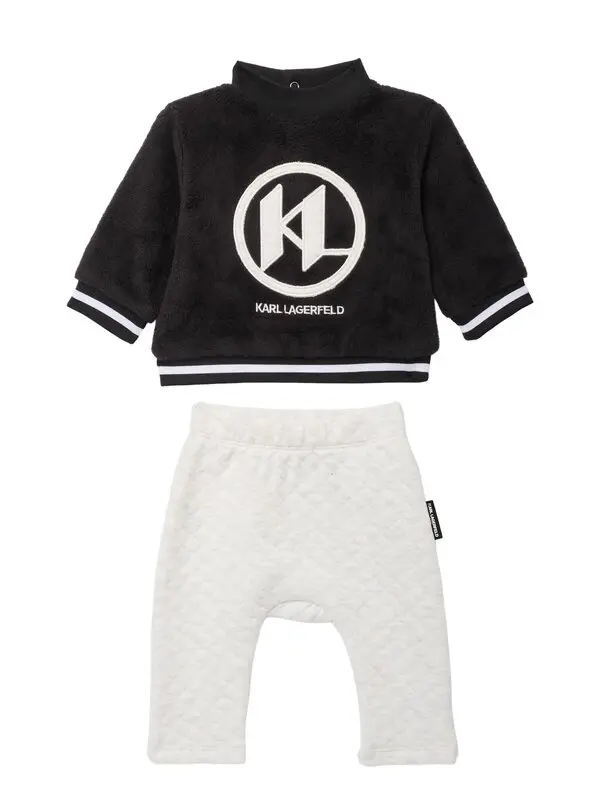 Karl Lagerfeld Baby Sweatshirt And Pants Set - Black/gray