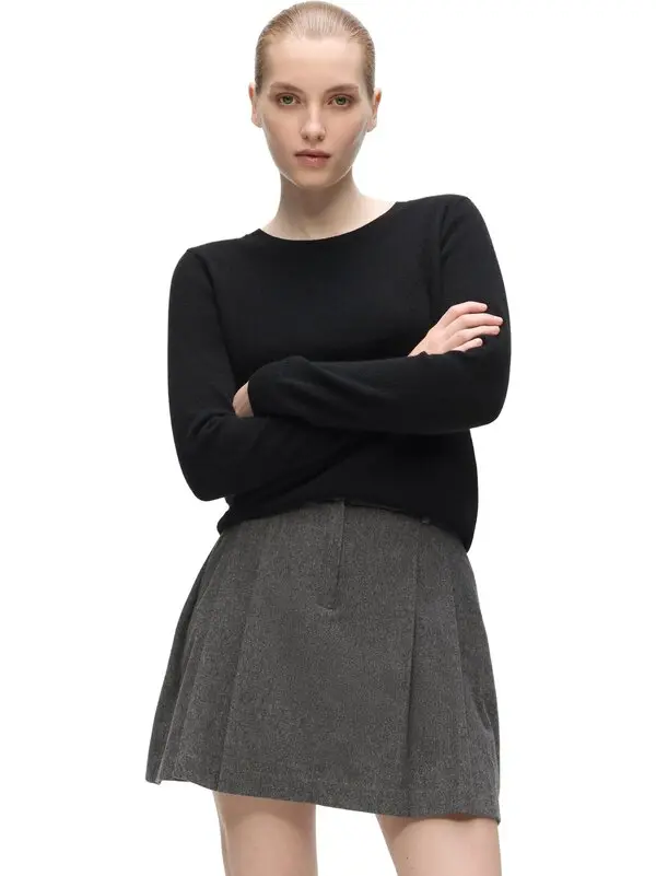 Karl Lagerfeld Cashmere Crew Neck Sweater - Black