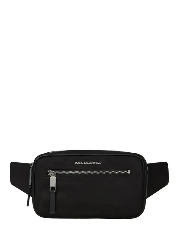 Karl Lagerfeld K/nylon Buckle Belt Bag - Black