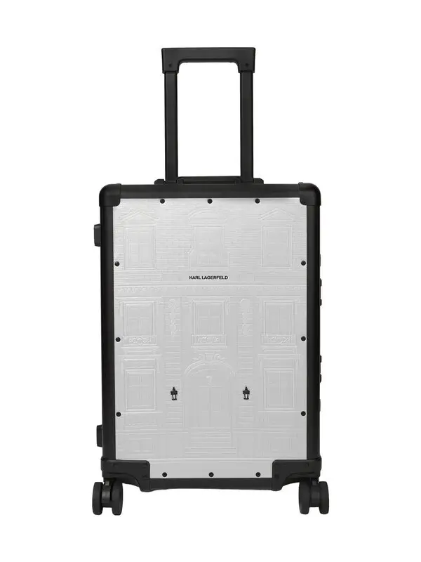 Karl Lagerfeld Rue St-guillaume Metallic Trolley Bag - Silver