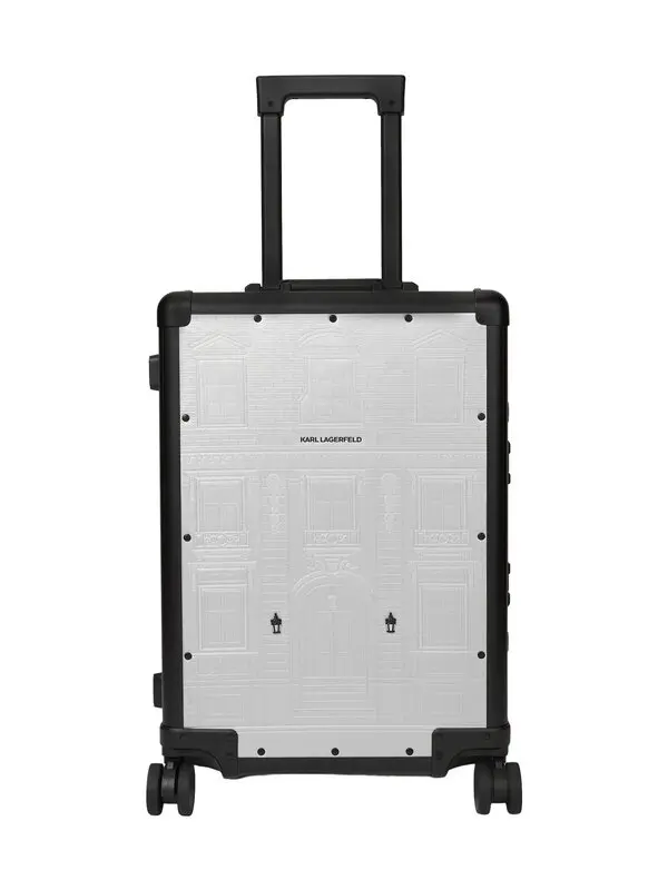 Karl Lagerfeld Rue St-guillaume Metallic Trolley Bag - Silver