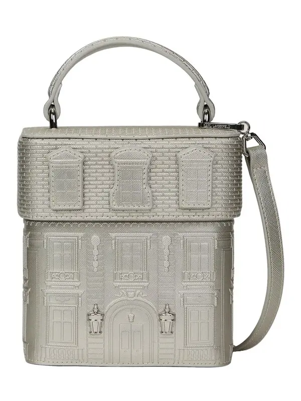 Karl Lagerfeld Rue St-guillaume Metallic Crossbody Bag - Silver