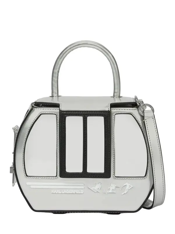 Karl Lagerfeld Ikon Gondola Top Handle Bag - Silver