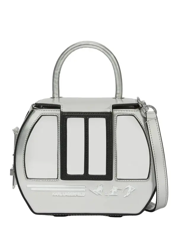 Karl Lagerfeld Ikon Gondola Top Handle Bag - Silver