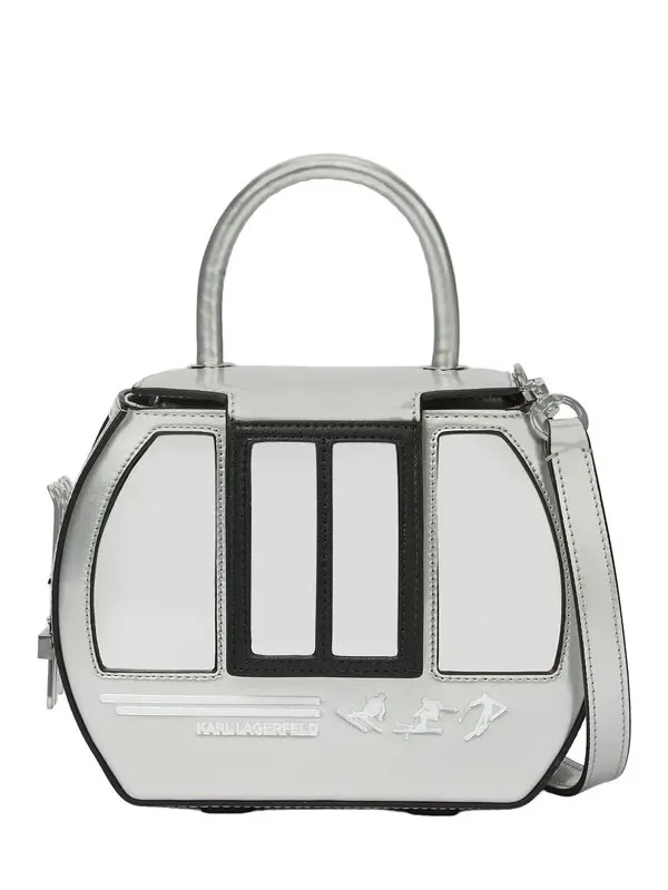 Karl Lagerfeld Ikon Gondola Top Handle Bag - Silver