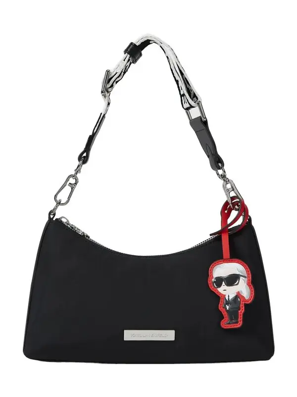 Karl Lagerfeld Ikon Nylon Shoulder Bag - Black