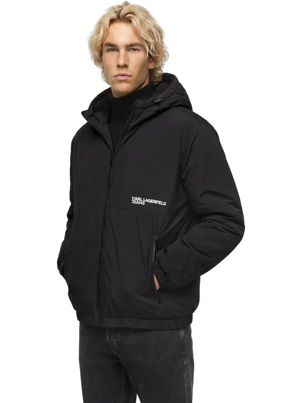 KL JEANS Jeans Reversible Teddy Puffer Jacket - Black