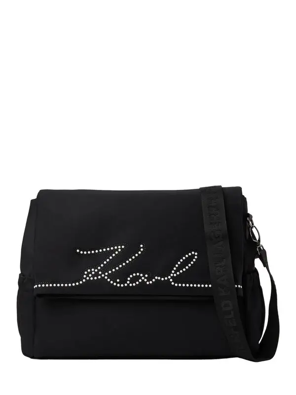 Karl Lagerfeld Baby Signature Diaper Bag - Black