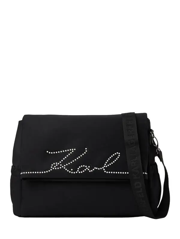 Karl Lagerfeld Baby Signature Diaper Bag - Black