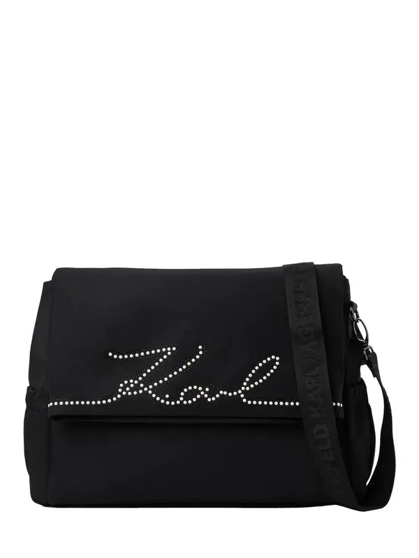 Karl Lagerfeld Baby Signature Diaper Bag - Black