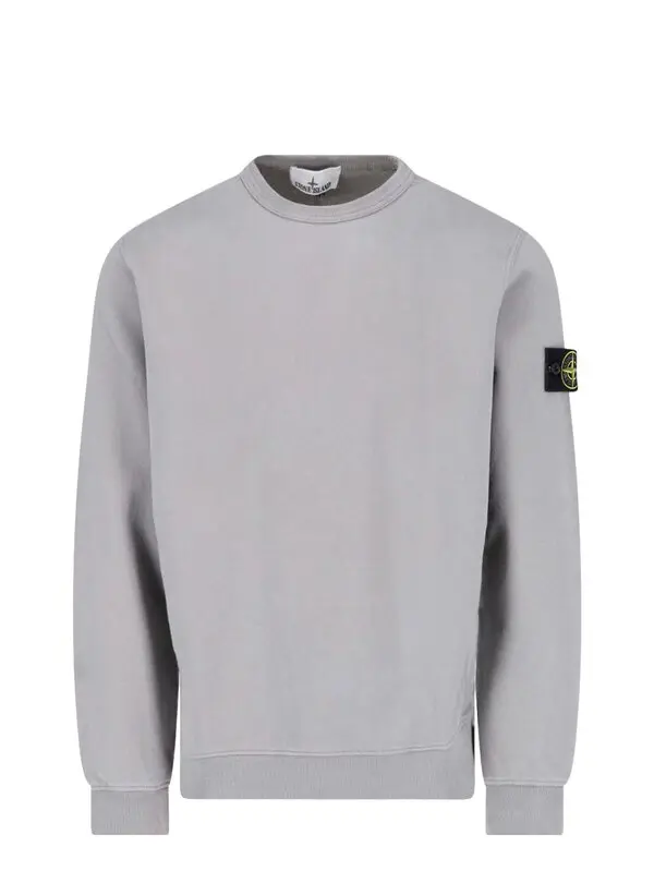 Stone Island Cotton Sweatshirt "compass - Gray