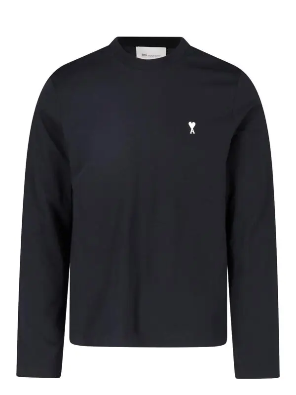 AMI Paris T-shirt Logo " De Caur - Black