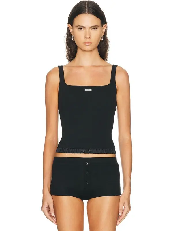 ENTIRE STUDIOS Lounge Tank Top - Black