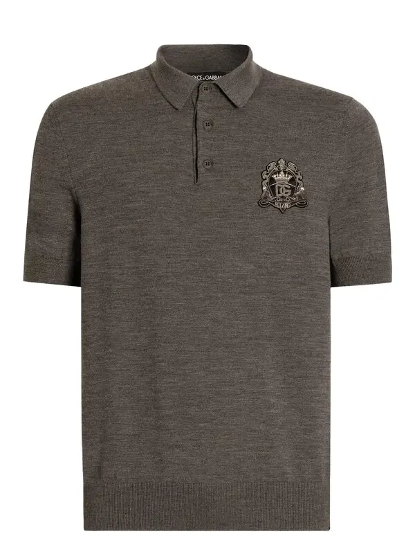 Dolce & Gabbana Virgin Wool Polo Shirt - Grey
