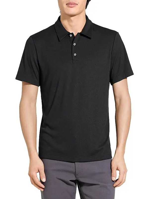 Theory Bron Anemone Jersey Polo Shirt - Black