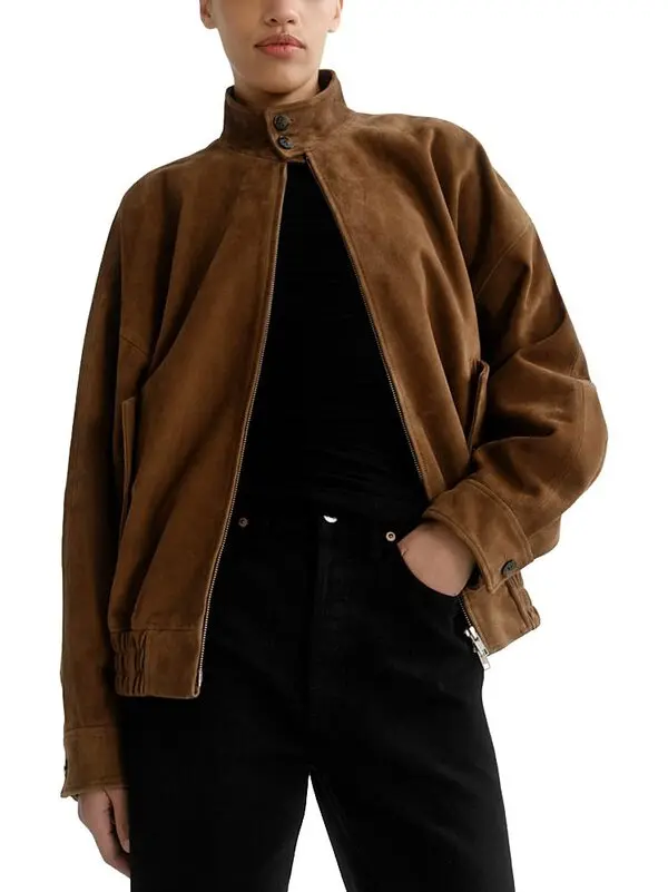 AGOLDE Blair Suede Jacket - Pecan