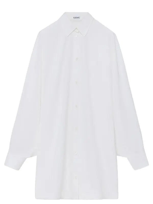Loewe Cotton Shirt Dress - White