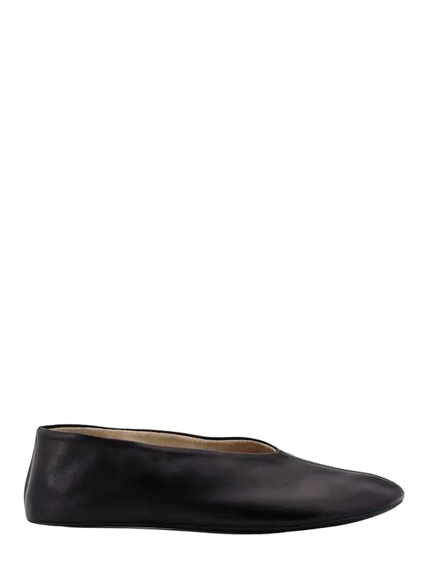 THE ROW Stella Slipper Leather - Black