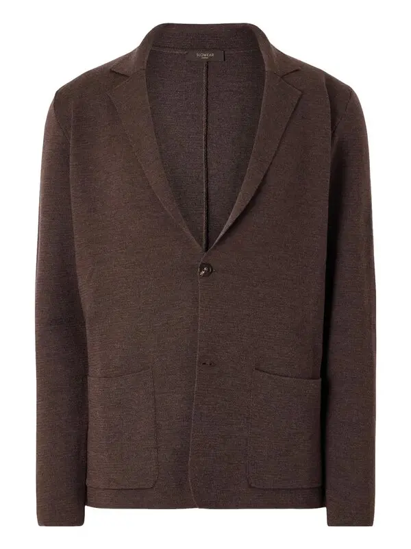 SLOWEAR Merino Wool Blazer - Brown