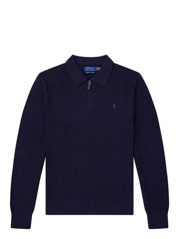 Polo Ralph Lauren Wool Half-zip Sweater - Navy