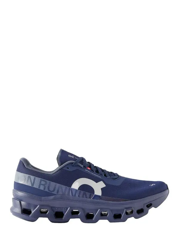 On Cloudmonster Stretch-knit Sneakers - Blue