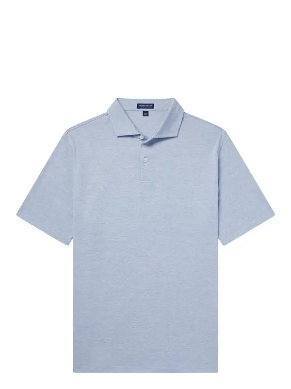 Peter Millar Excursionist Cotton-blend Herringbone Polo Shirt - Blue
