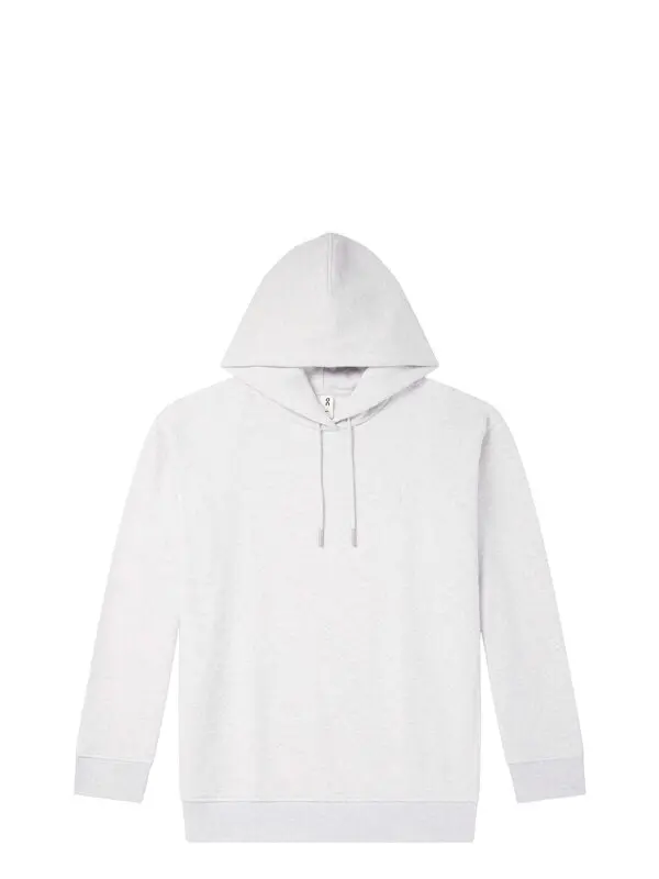 On Club Collective Logo-embroidered Cotton-blend Jersey Hoodie - Light Gray