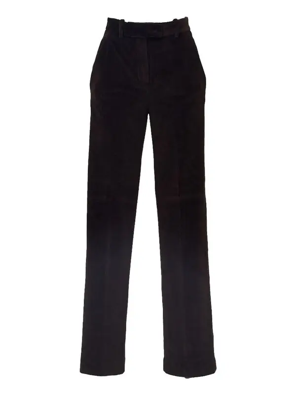 CIRCOLO 1901 Dark Velvet Trousers - Brown