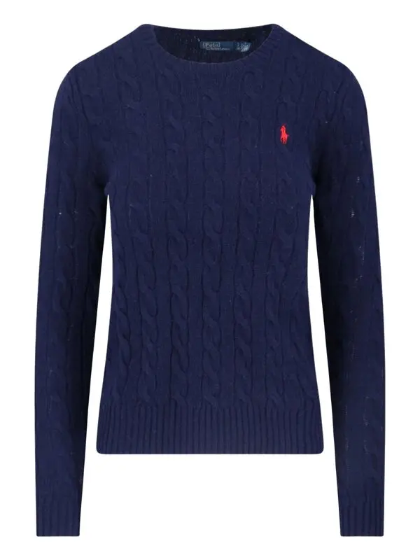 Polo Ralph Lauren Cable Knit Crewneck Sweater - Blue