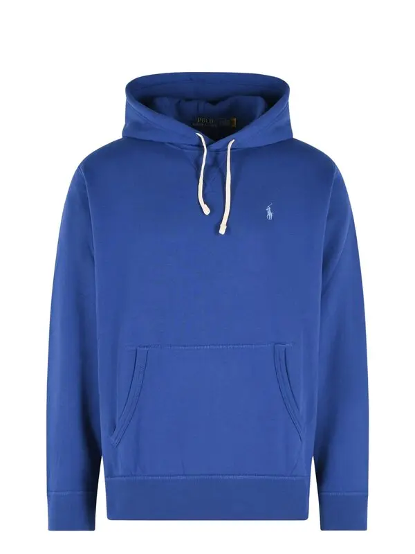 Polo Ralph Lauren Logo Embroidered Drawstring Hoodie - Blue