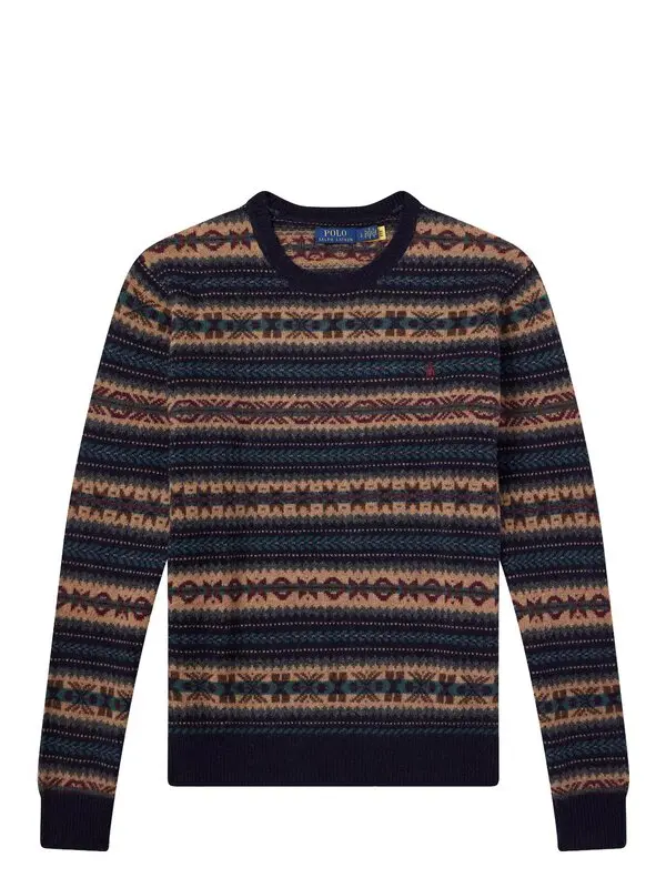Polo Ralph Lauren Wool Fair Isle Pattern Sweater - Blue
