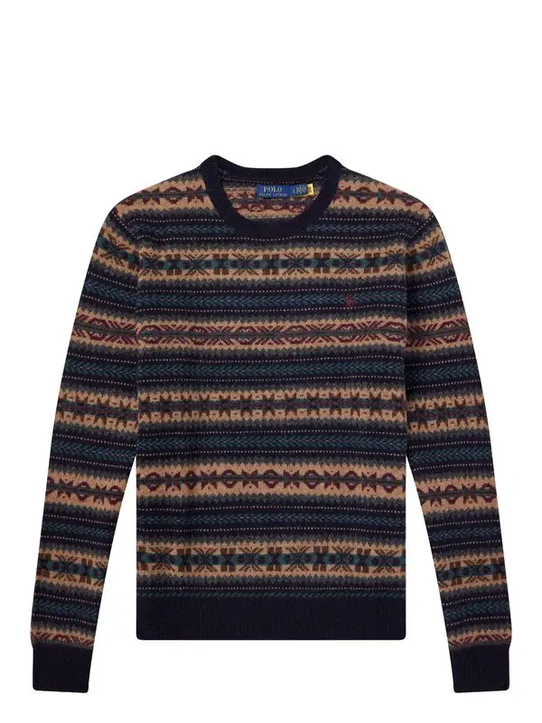 Polo Ralph Lauren Wool Fair Isle Pattern Sweater - Navy