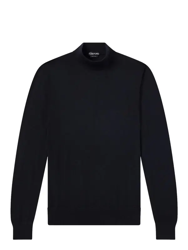TOM FORD Wool Rollneck Sweater - Black