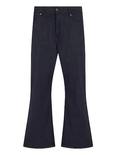 CONTE OF FLORENCE Midnight Cotton Elastane Bootcut Pants - Blue