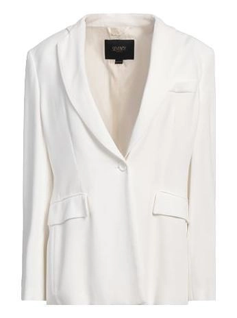 SEVENTY VENEZIA Single-breasted Viscose Blazer - White
