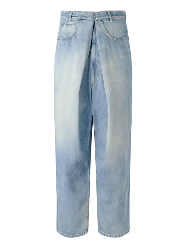 MAISON MARGIELA Wrap Wide-leg Jeans - Blue