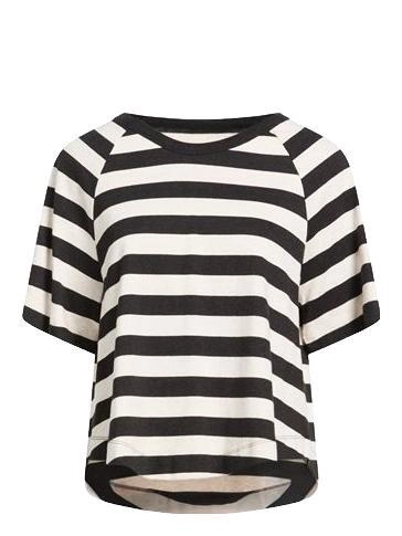 Majestic Filatures Striped Organic Cotton T-shirt - Grey