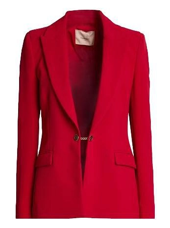 TWINSET Single-breasted Blazer In Polyester And Elastane - Red
